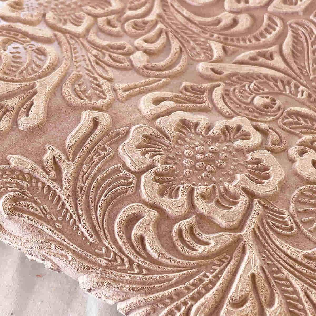Pale Pink Floral Print | Suede Leather | Leathercosmos – Leather Cosmos