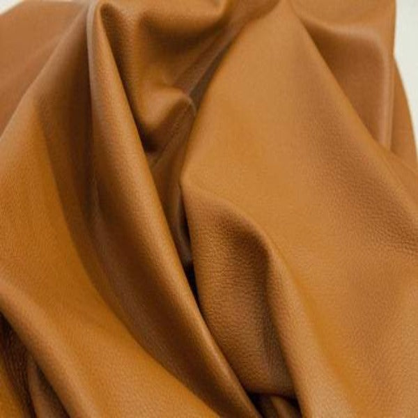Caramel Textured (Dollaro) Leather | Italian Cow Leather ...