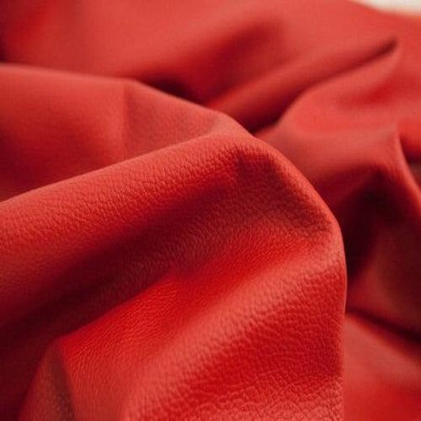 Real Red Textured Upholstery Leather | Italian Leather | Leathercosmos ...