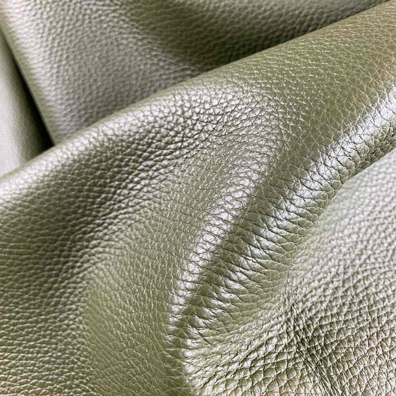 Olive Green Textured Upholstery Leather | Leathercosmos – Leather Cosmos