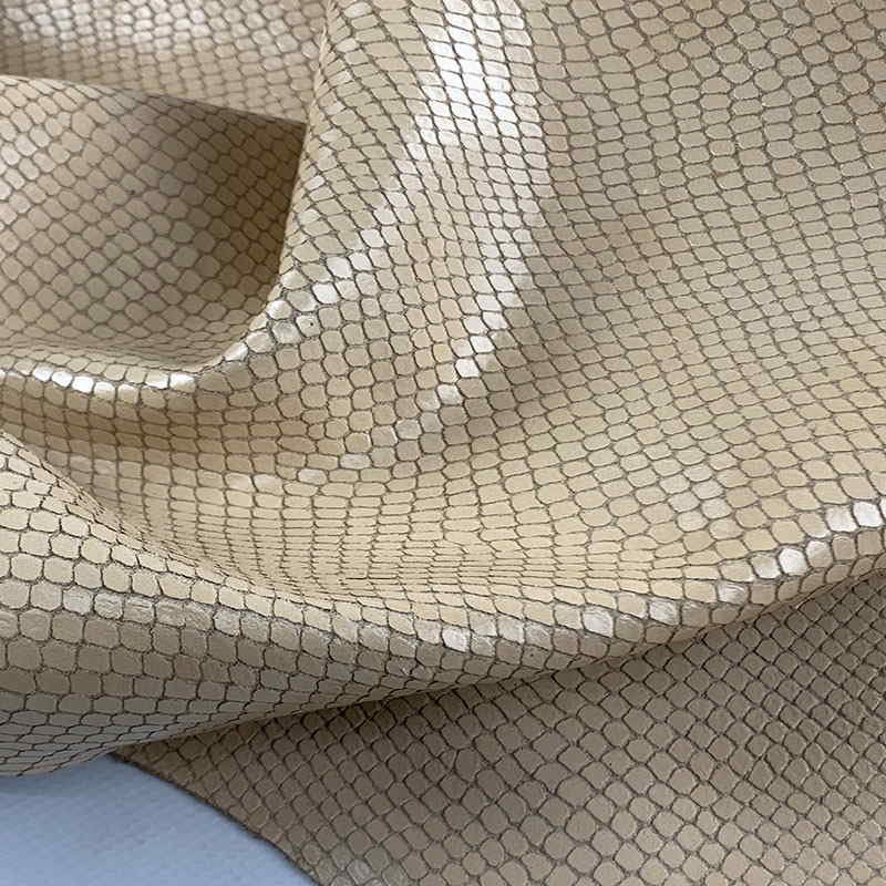 Beige Nude Scale print Leather – Leather Cosmos