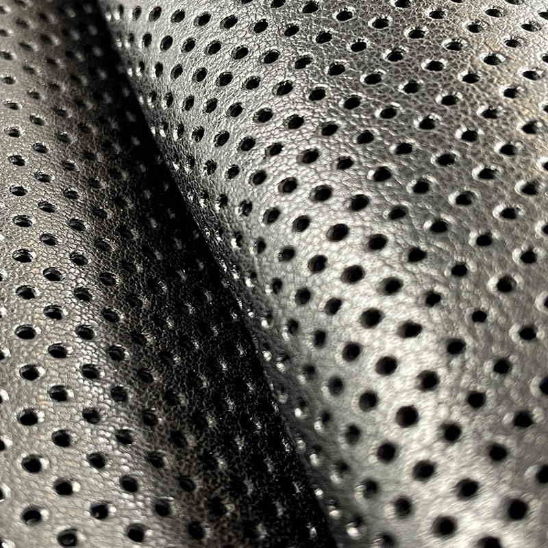 Black Perforated Leather | DIY Leather Supplier | Leathercosmos ...