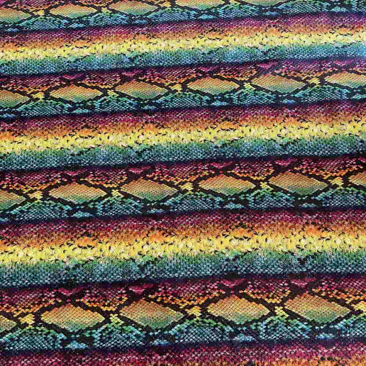 Multicolor Snake Print | Exotic Print Leather | Leathercosmos – Leather ...