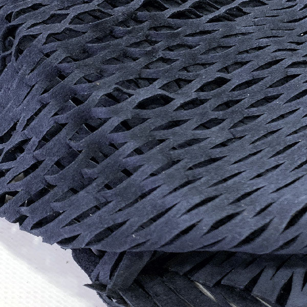 Navy Blue Fishnet Laser cut Leather | Suede Leather | Leathercosmos ...
