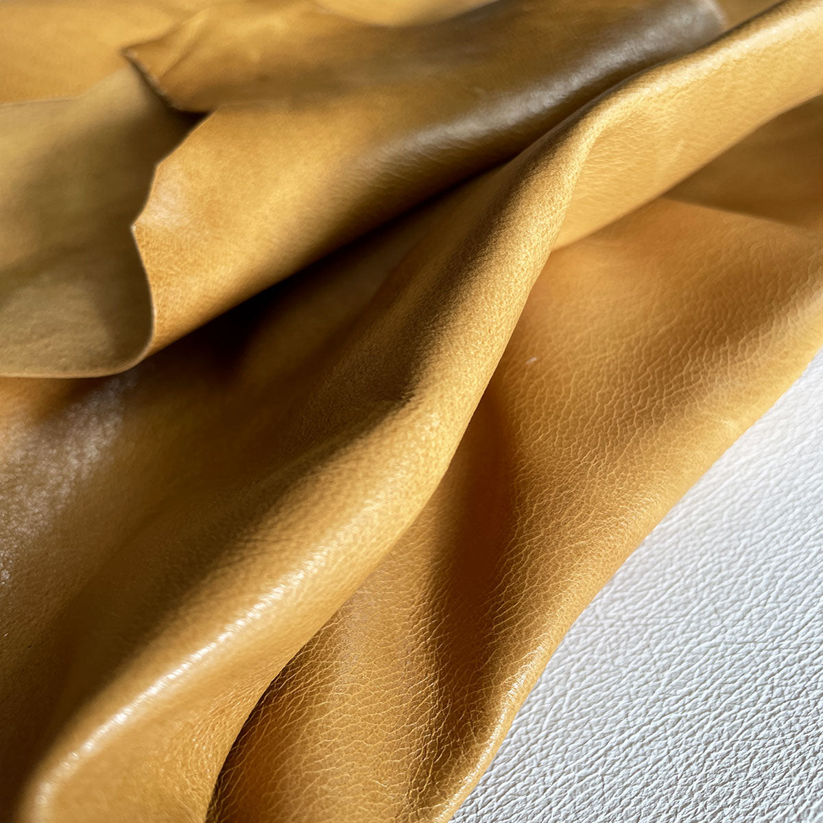 2 Pieces Yellow Vintage Goatskin | Leather Hides | Leathercosmos ...